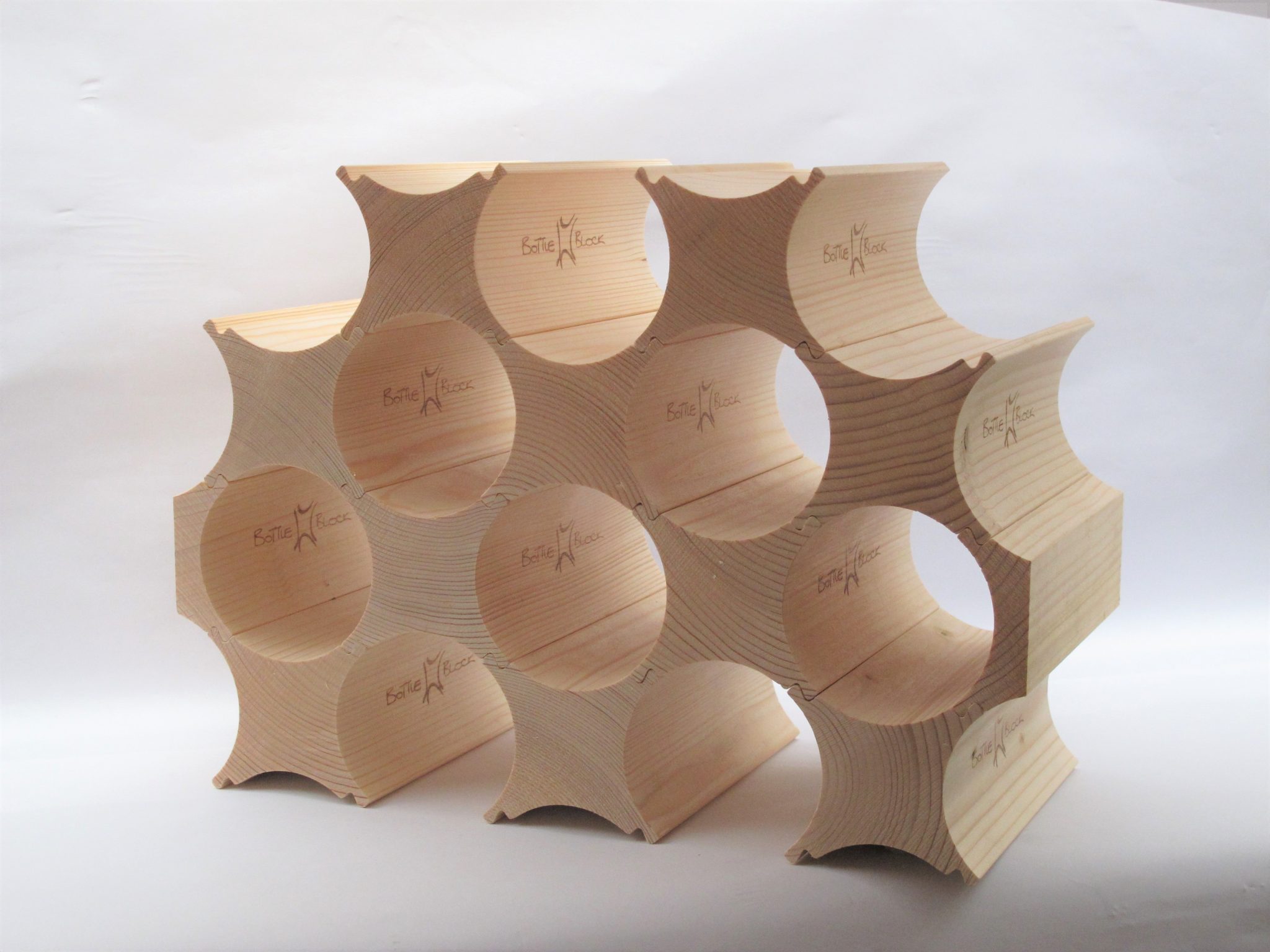 Bottle Blocks - Stackable Wooden Wine Racks