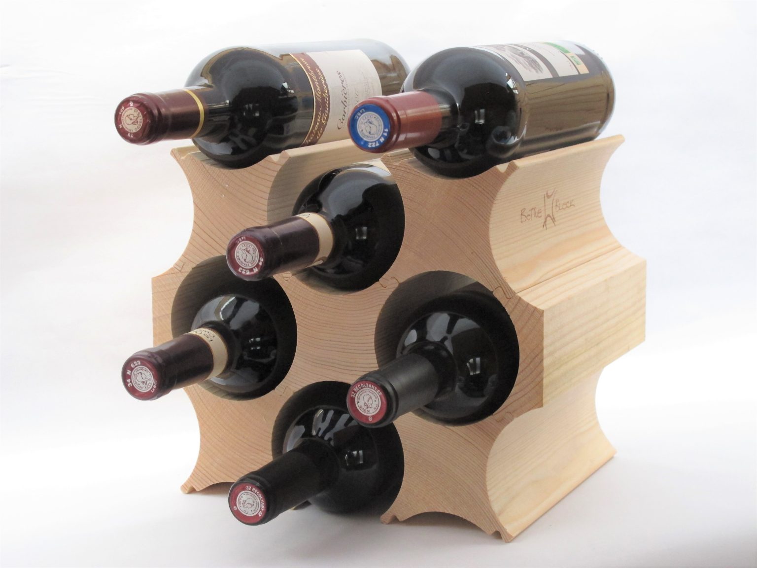 Bottle Blocks - Stackable Wooden Wine Racks